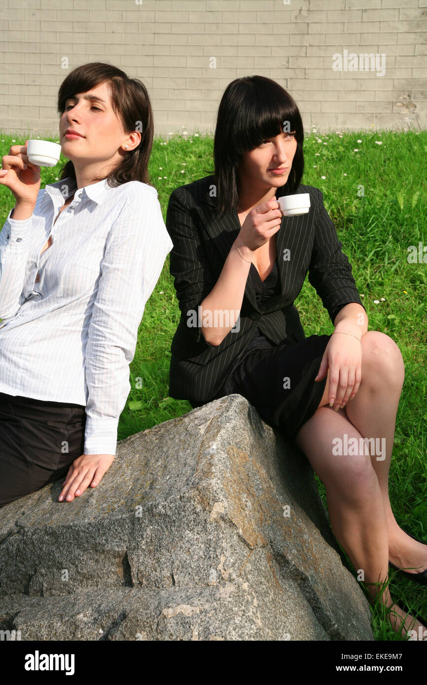 The quarrelled girlfriends Stock Photo - Alamy