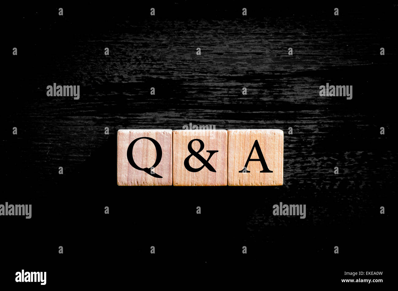 Acronym Q&A - Questions and answers. Wooden small cubes with letters ...