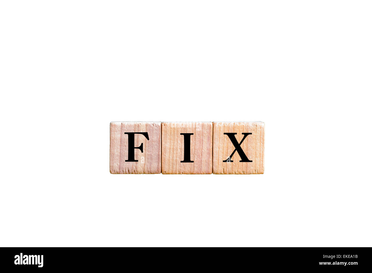 Word FUZZY. Wooden small cubes with letters isolated on white ...