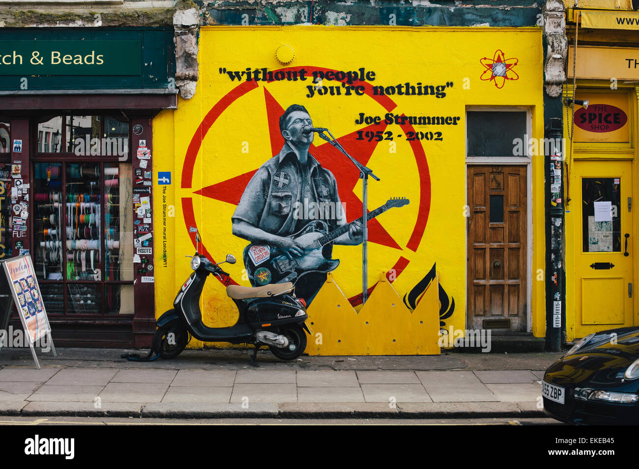 The Joe Strummer Mural In Nothing Hill London Stock Photo Alamy