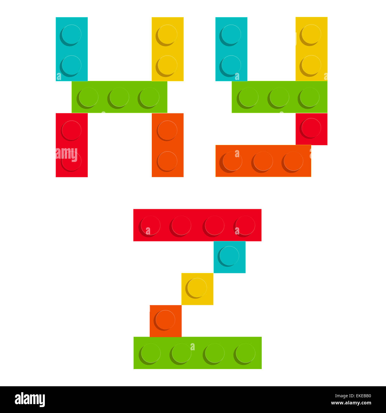 Alphabet set made of toy construction brick blocks isolated iso Stock ...