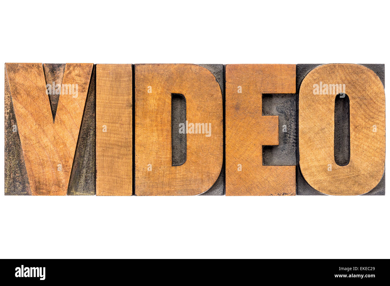 video word - isolated text in letterpress wood type Stock Photo - Alamy