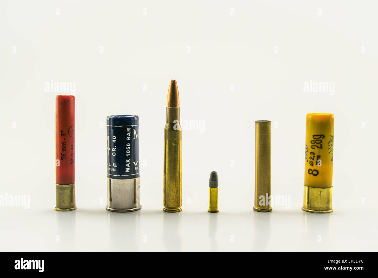 ammunition of various calibers and color Stock Photo - Alamy