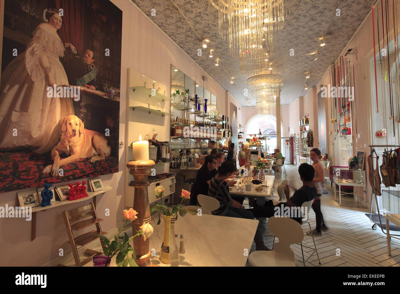 Interior view of Royal Smushi Cafe in Copenhagen Denmark Stock Photo ...