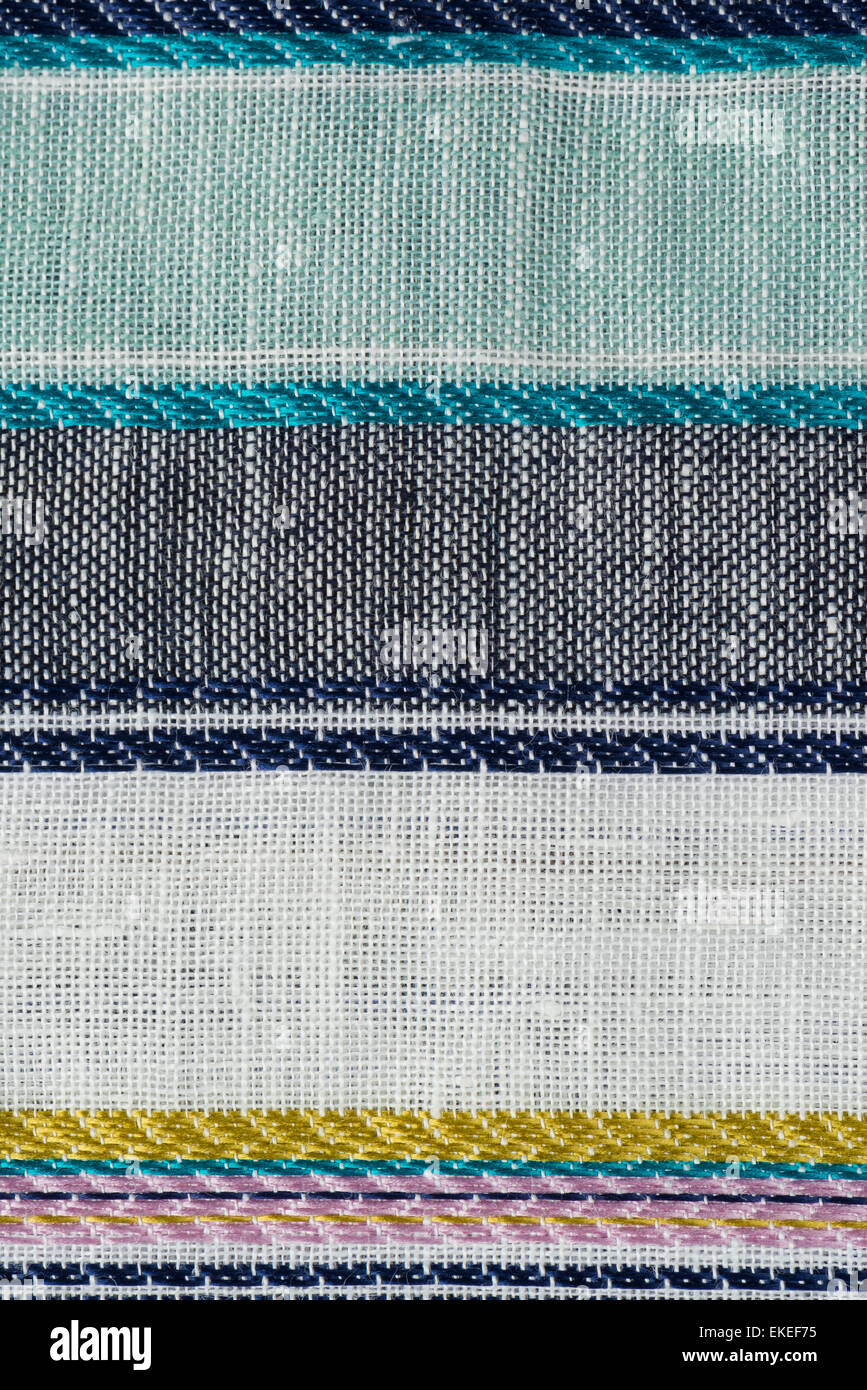 Closeup detail of multi color fabric texture samples Stock Photo - Alamy