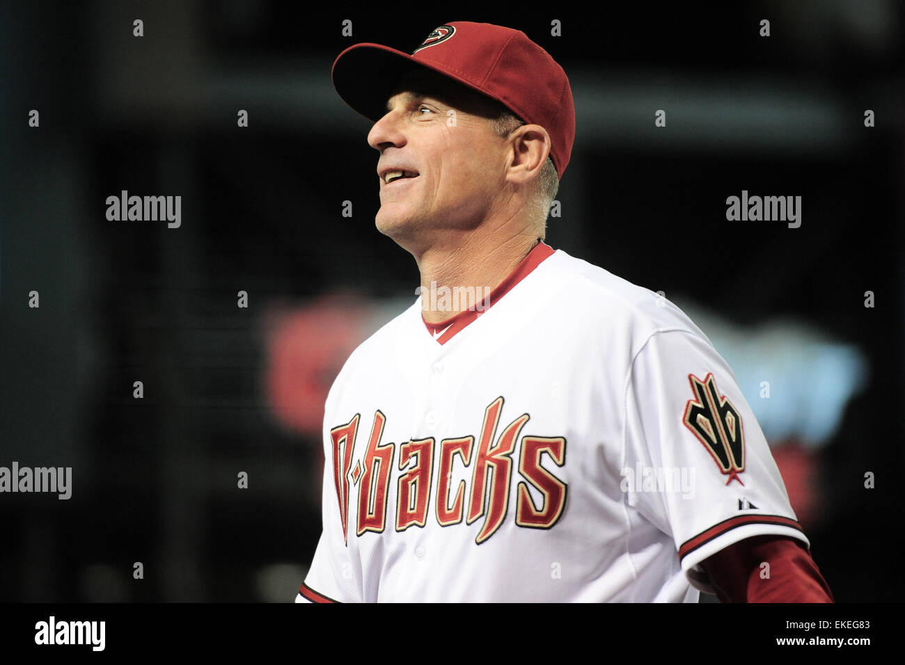 Apr 6, 2015; Phoenix, AZ, USA; Arizona Diamondbacks manager Chip Hale ...