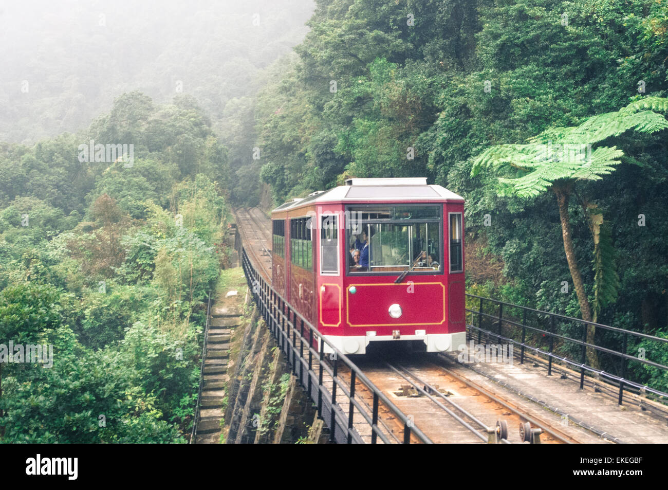 Victoria peak hong kong tram hi-res stock photography and images - Alamy