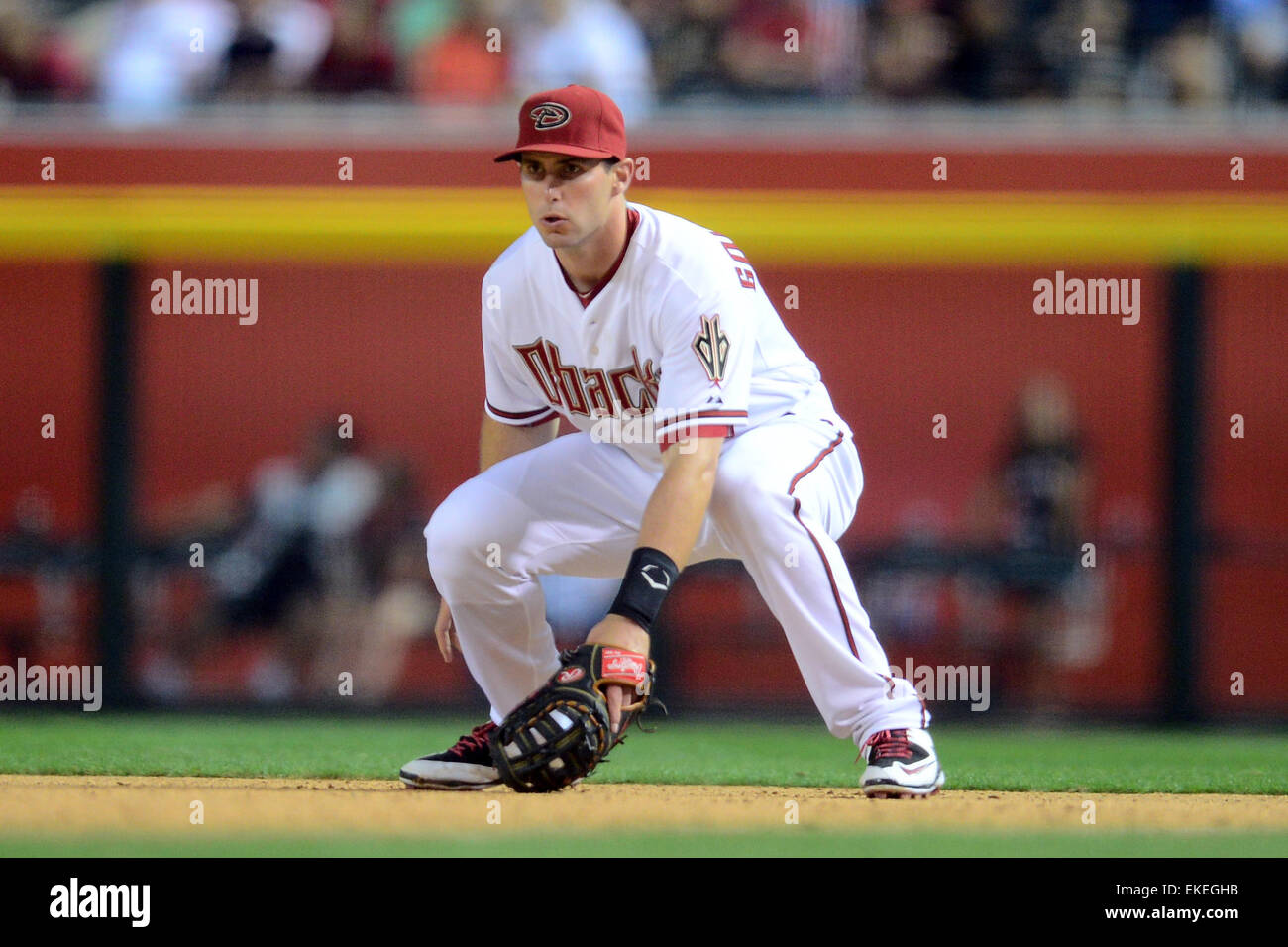 Apr 6, 2015; Phoenix, AZ, USA; Arizona Diamondbacks first baseman Paul ...