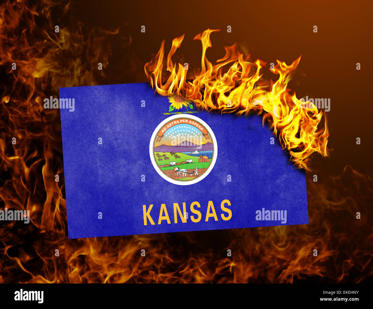 Kansas national flag hi-res stock photography and images - Alamy