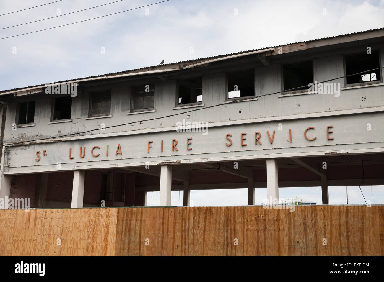 St Lucia Fire Service building Stock Photo - Alamy