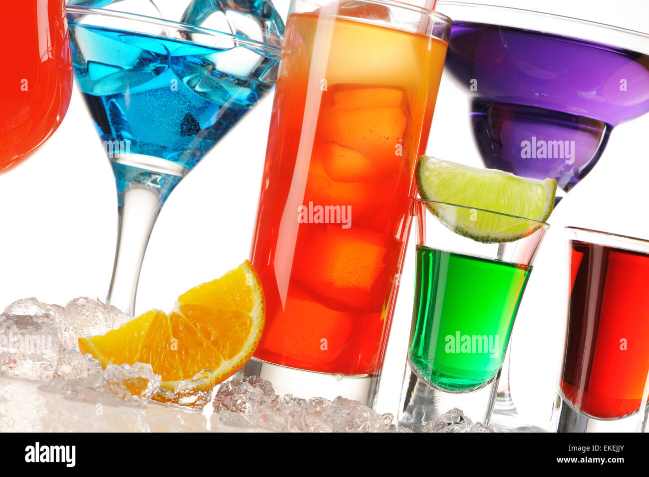 Tropical cocktails close-up Stock Photo - Alamy
