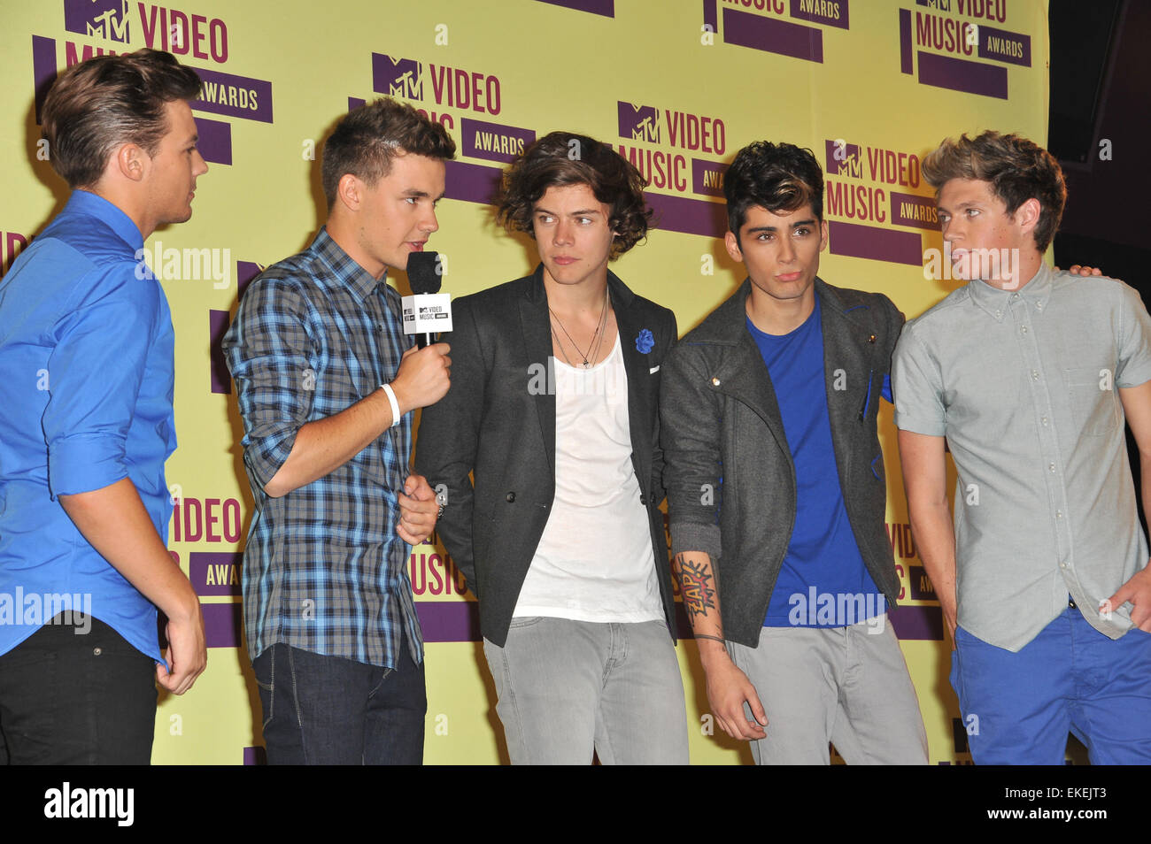 LOS ANGELES, CA - SEPTEMBER 6, 2012: One Direction at the 2012 MTV ...