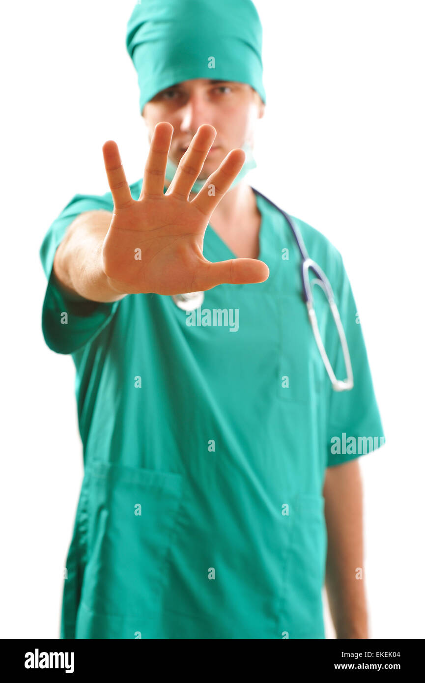 Doctor says "NO Stock Photo - Alamy