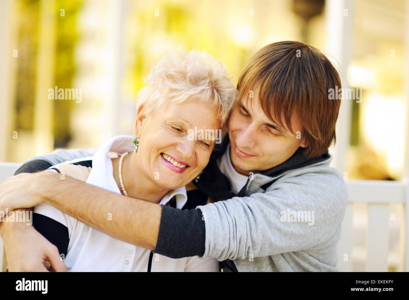 Happy mother and son Stock Photo - Alamy