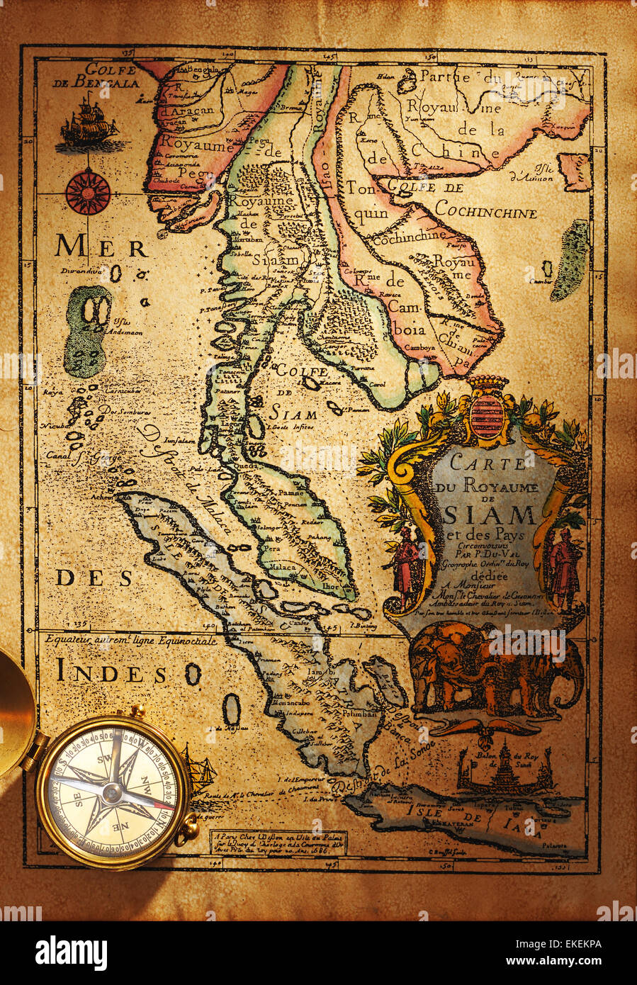 Old thailand map hi-res stock photography and images - Alamy