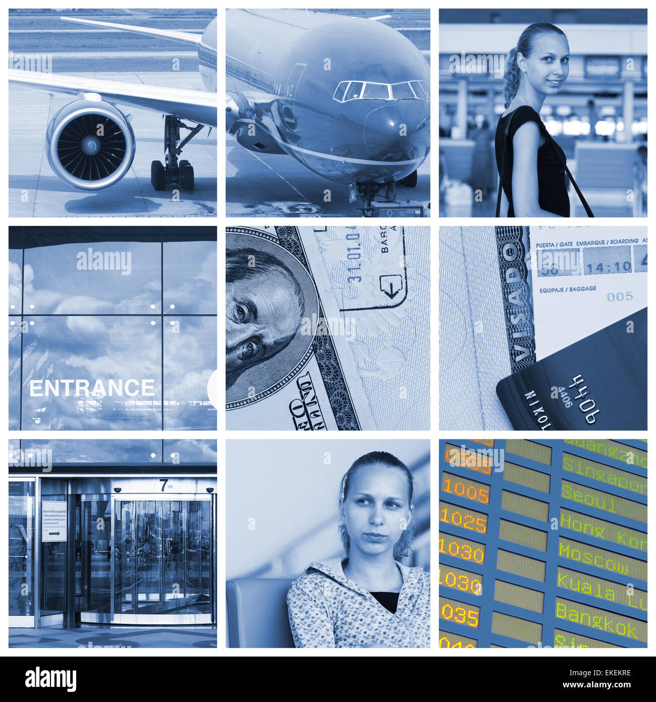 Collage airplane hi-res stock photography and images - Alamy
