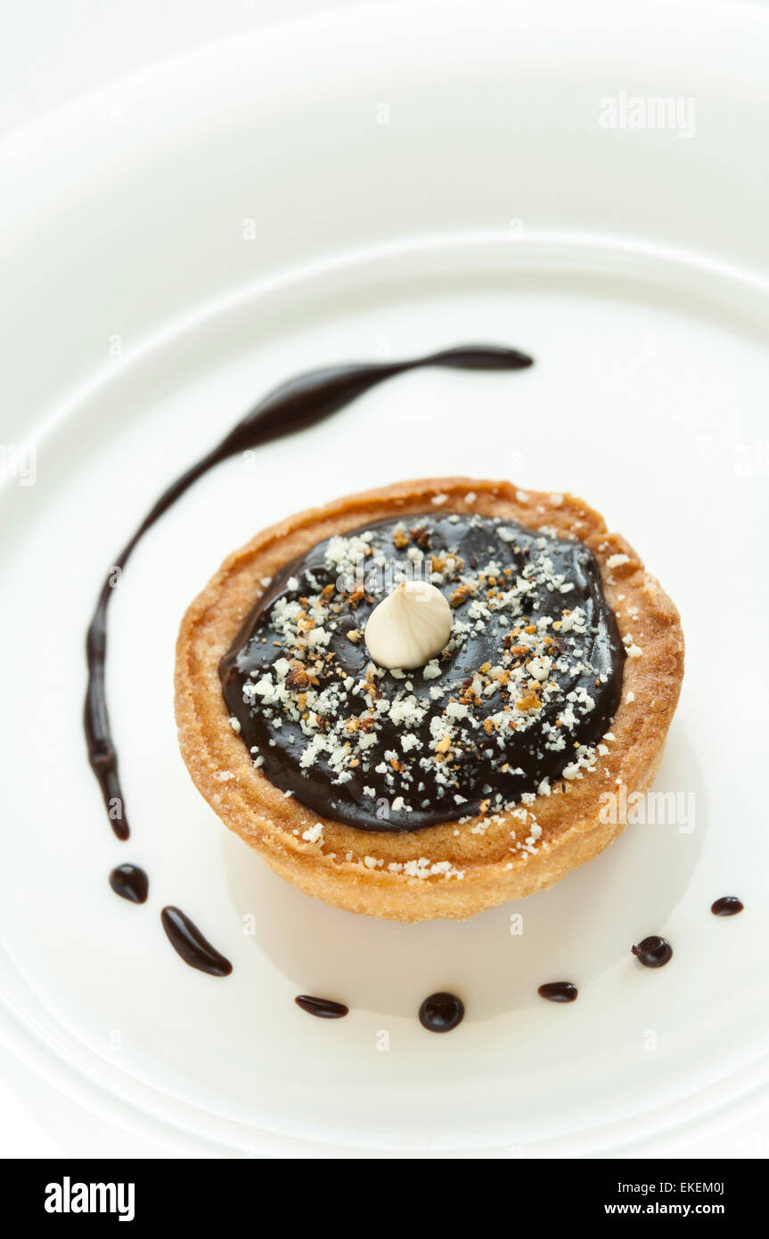 Mini Chocolate Tart Stock Photo - Alamy