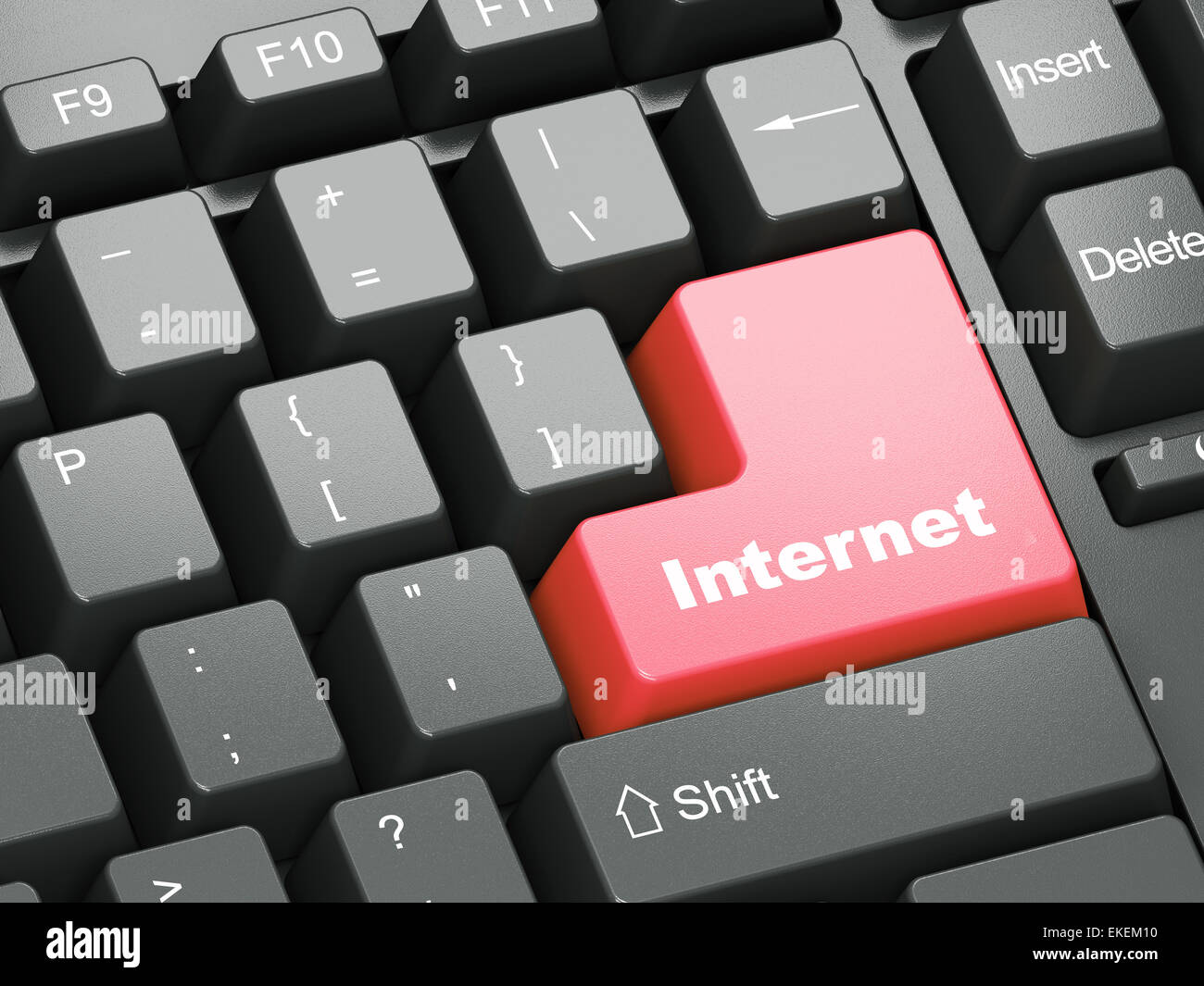 Laptop keyboard red button hi-res stock photography and images - Alamy