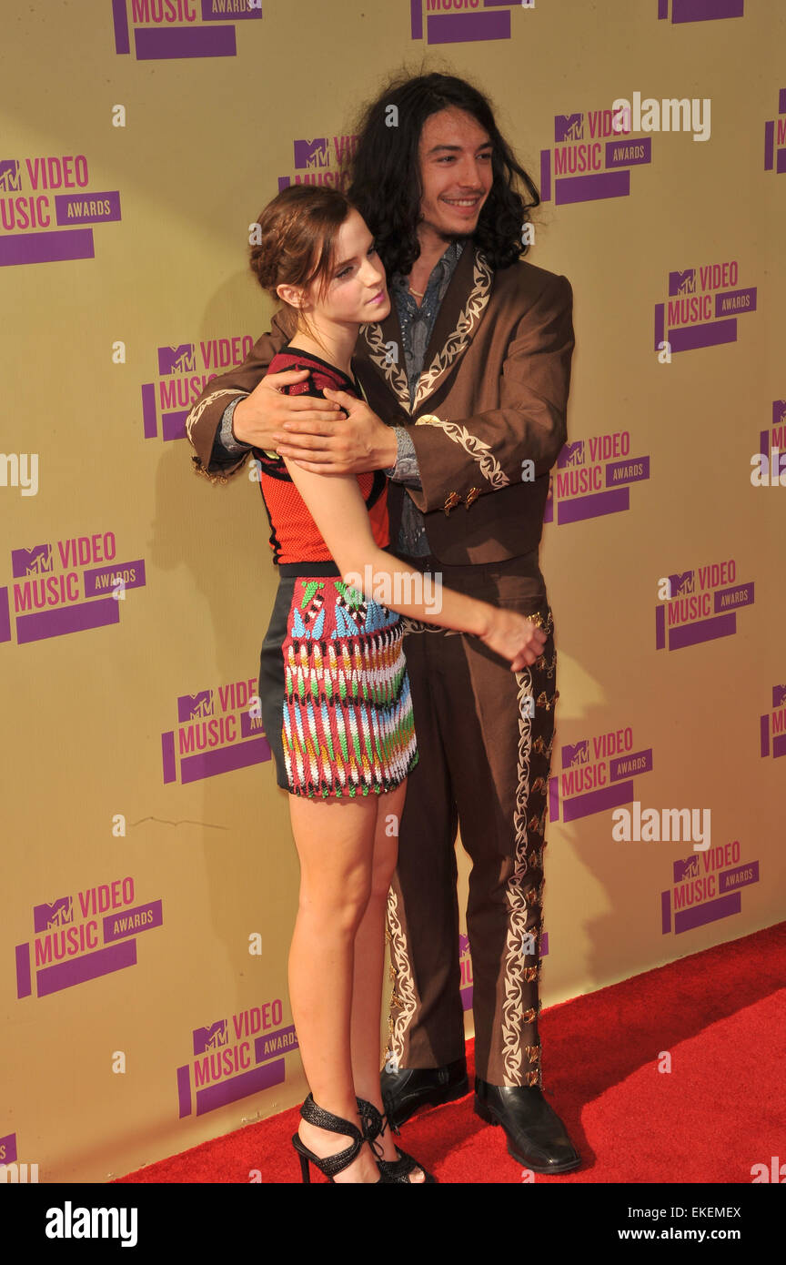 LOS ANGELES, CA - SEPTEMBER 6, 2012: Emma Watson & Ezra Miller at the ...