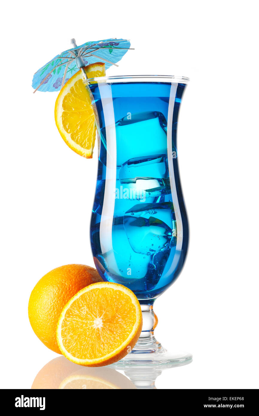 Blue Curacao cocktail Stock Photo - Alamy