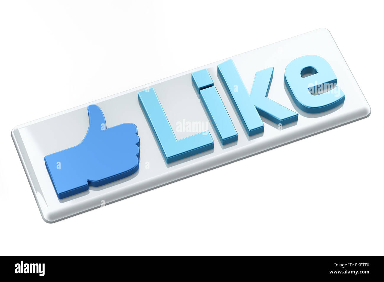 Like button 3d render on white Stock Photo - Alamy