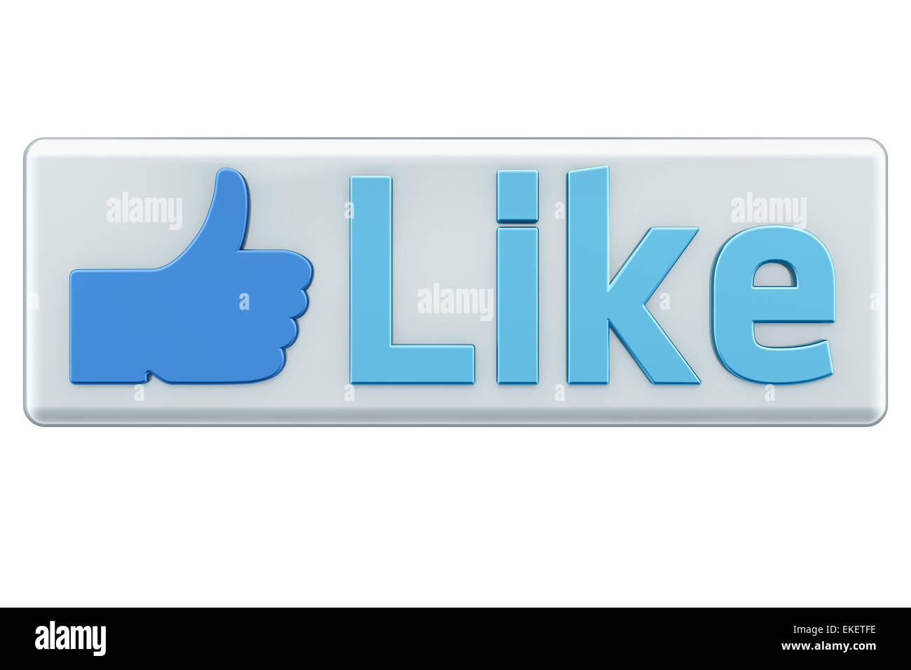 Like button 3d render on white Stock Photo - Alamy