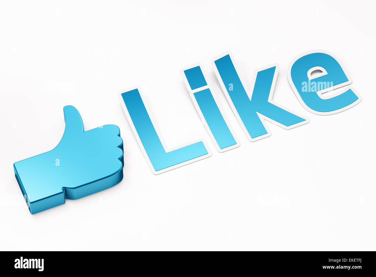 Like word, 3d render Stock Photo - Alamy