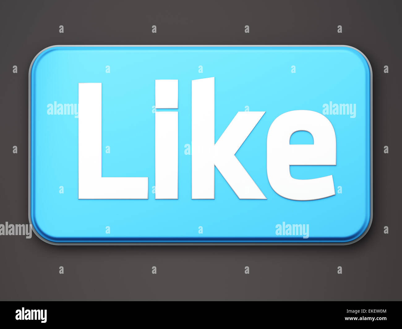 Like button 3d render on white Stock Photo - Alamy