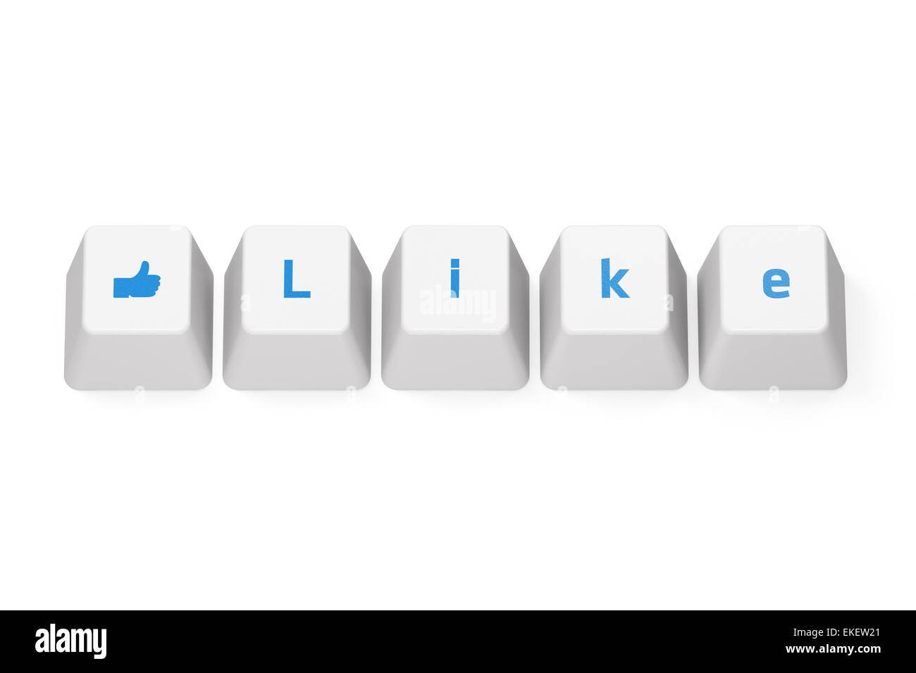 Keyboard's Like buttons Stock Photo - Alamy