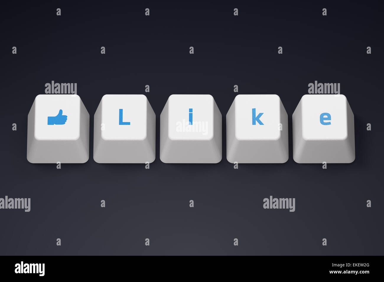 Keyboard's Like buttons Stock Photo - Alamy