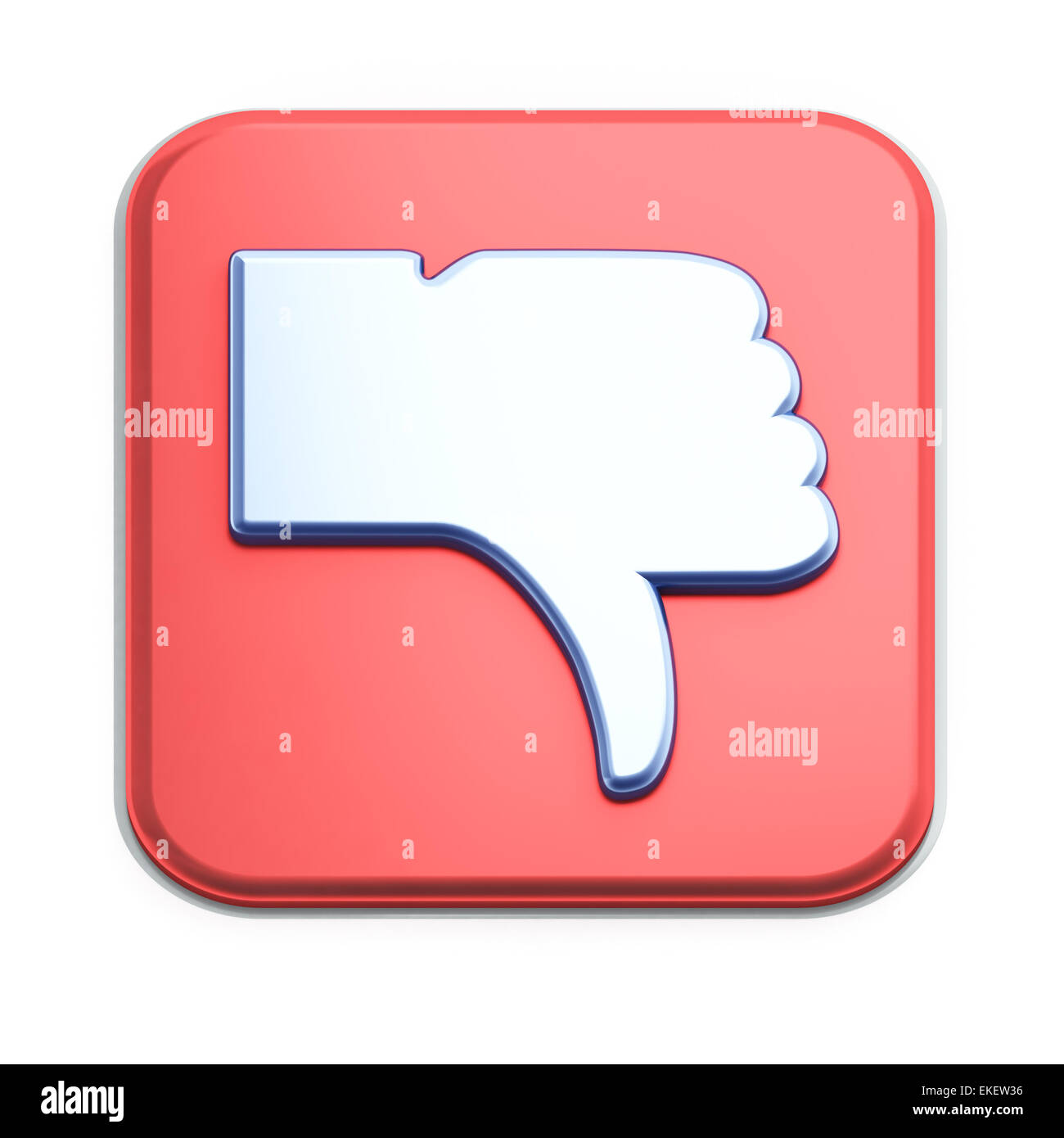 Dislike button 3d render on white Stock Photo - Alamy