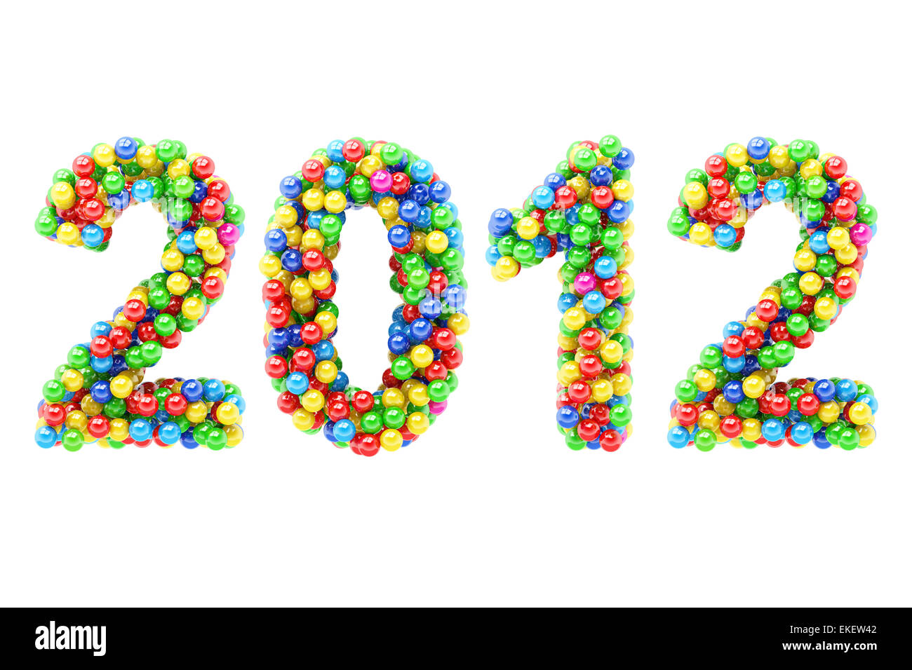 Colorful 2012 numbers on white Stock Photo - Alamy