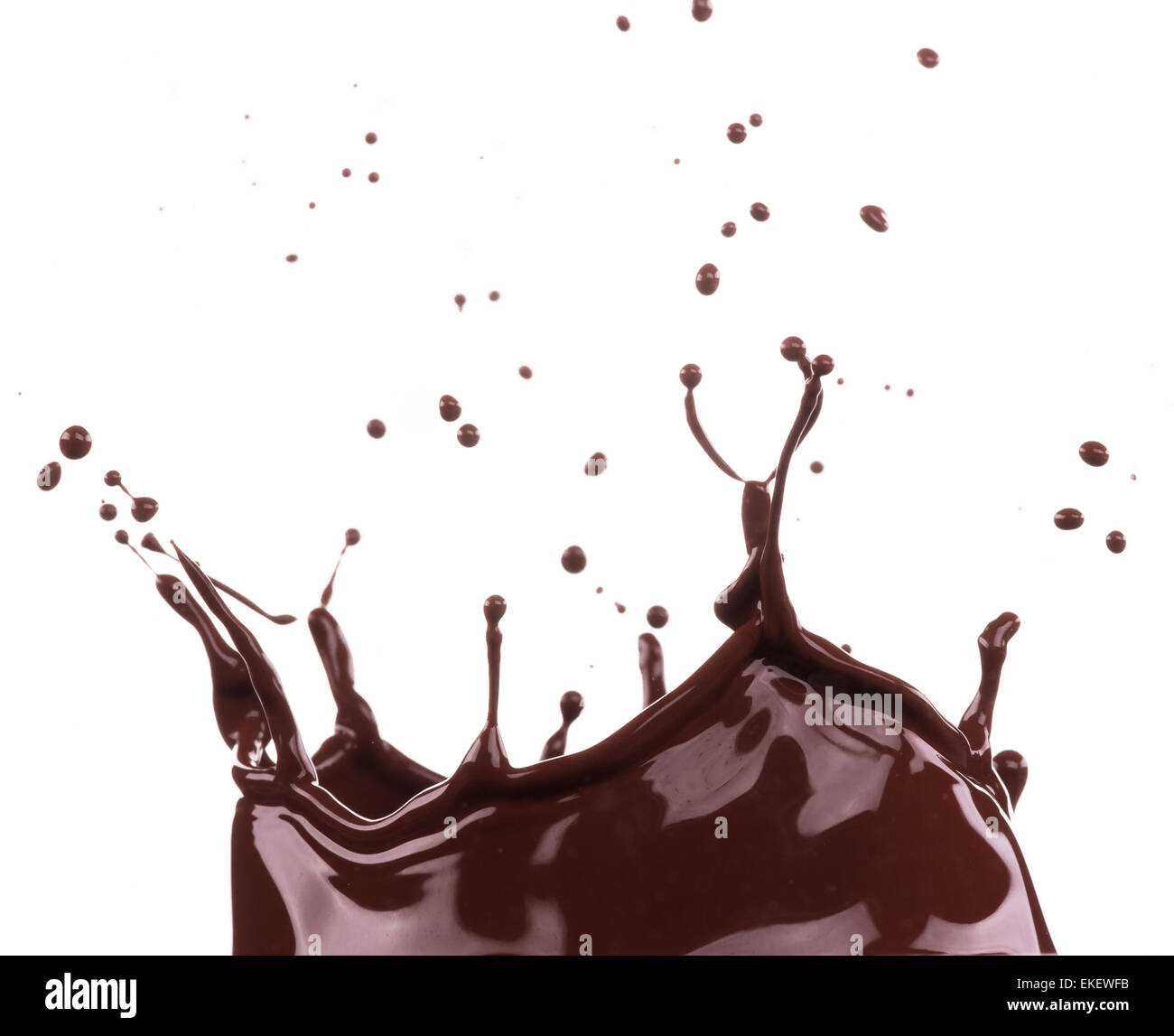 Splash of brownish chocolate isolated on white background Stock Photo ...