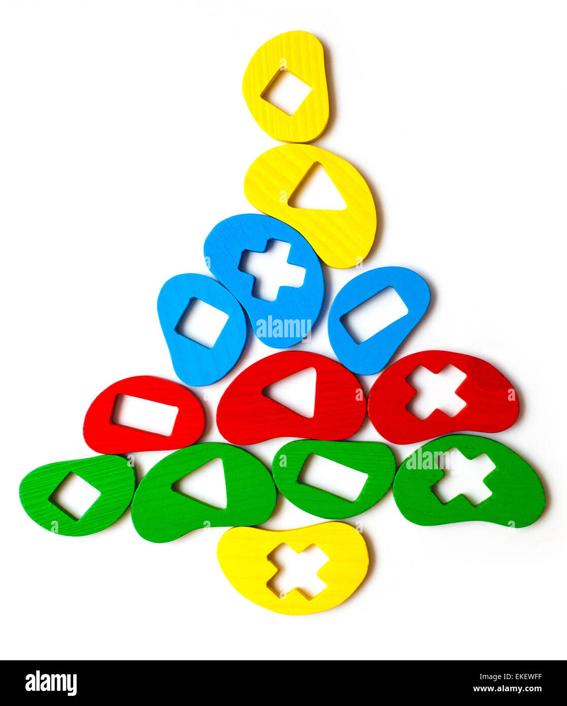 Geometric shapes elements red Cut Out Stock Images & Pictures - Alamy