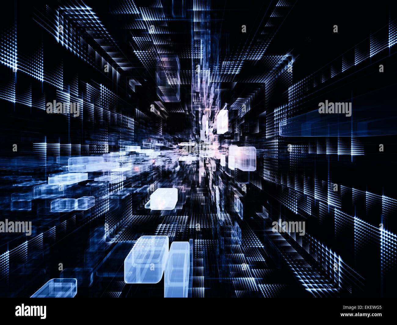 Unfolding of Virtual Space Stock Photo - Alamy
