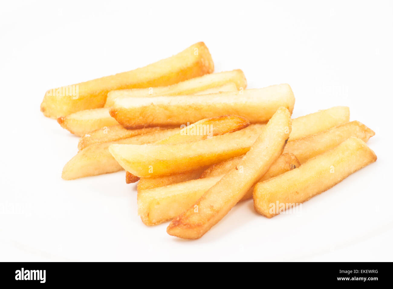 French fries on plate Cut Out Stock Images & Pictures - Alamy