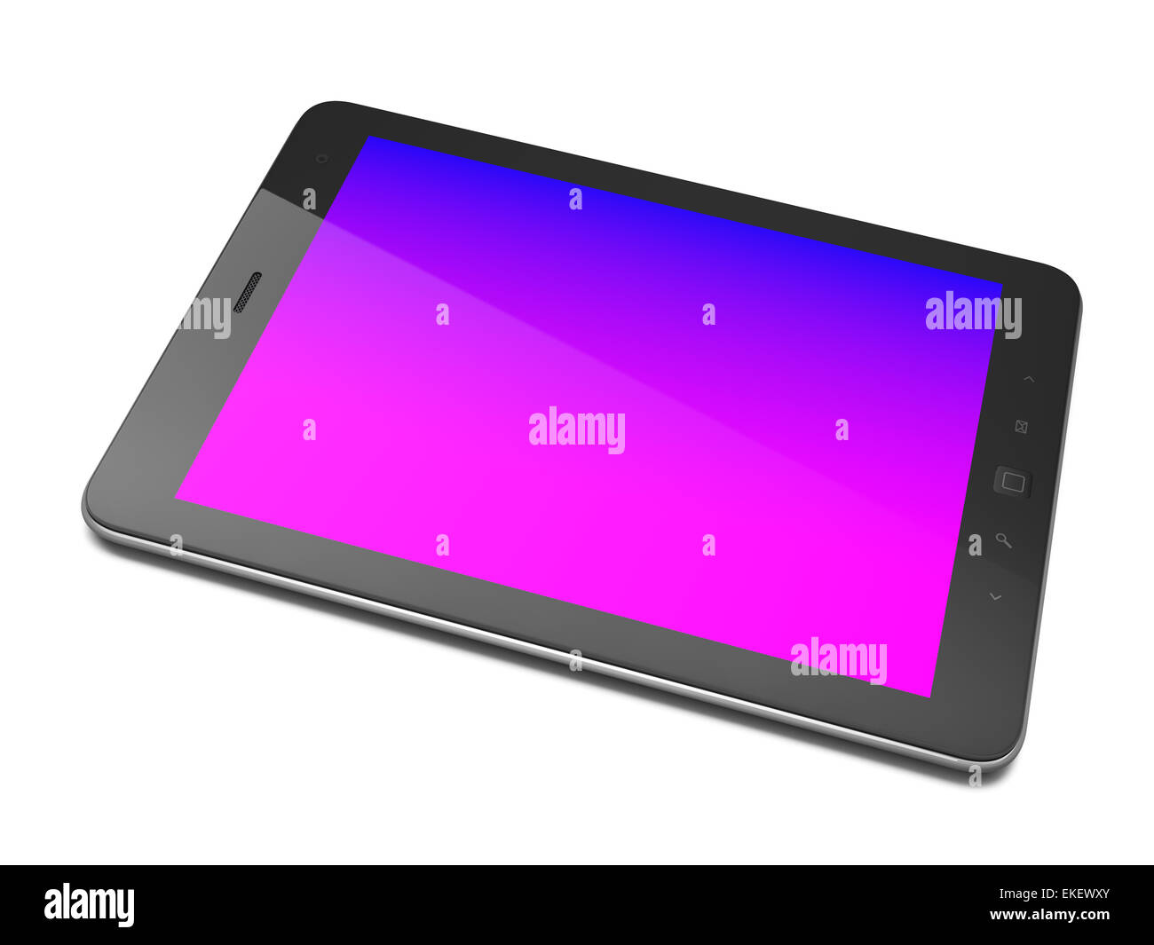 Beautiful black tablet pc on white background Stock Photo - Alamy