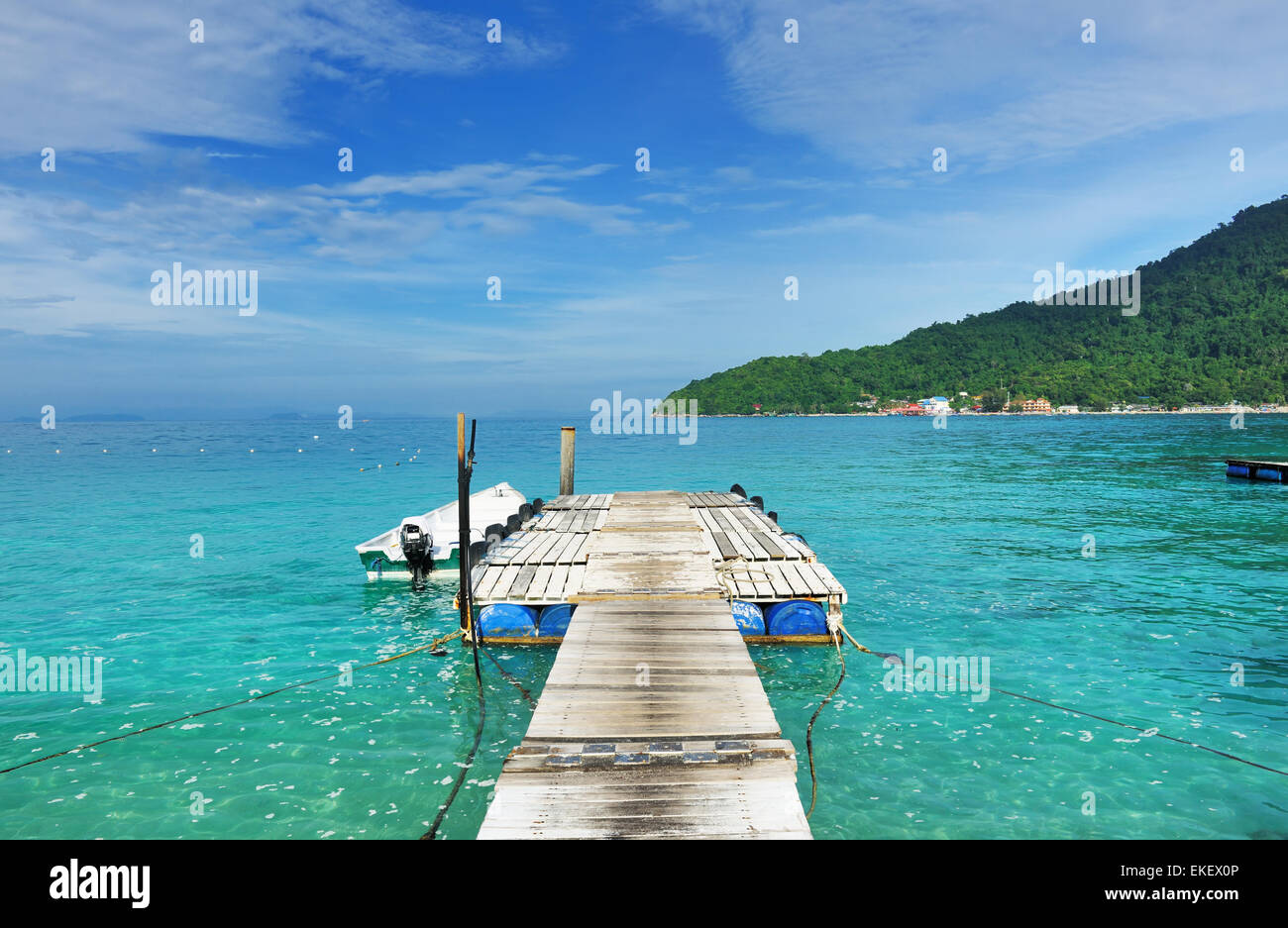 Beautiful beach jetty Stock Photo - Alamy