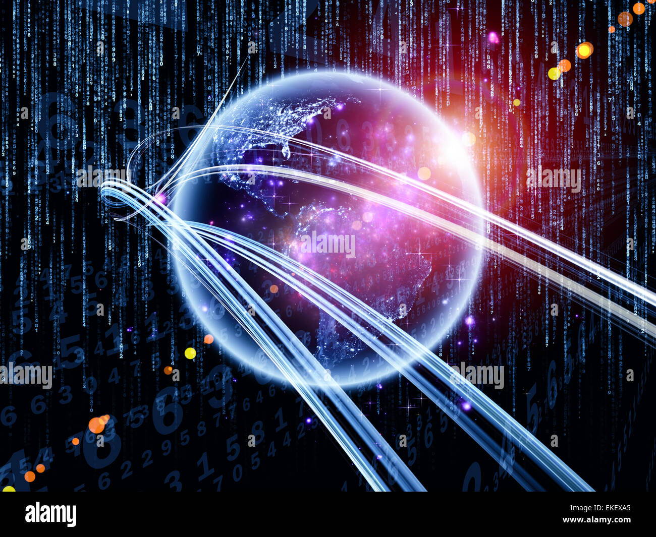 City data blue matrix hi-res stock photography and images - Alamy