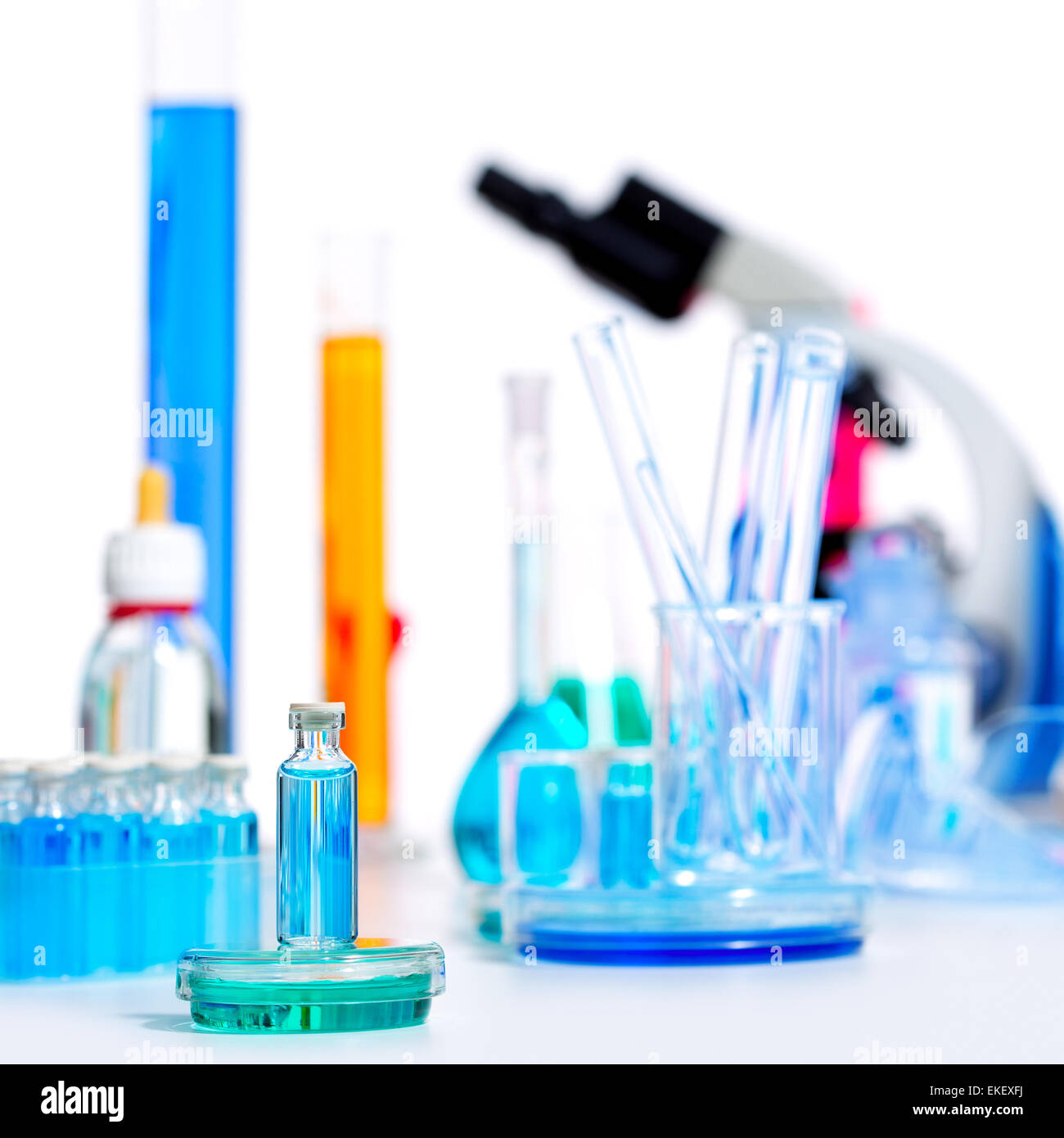 Chemical scientific laboratory stuff test tube flask Stock Photo - Alamy
