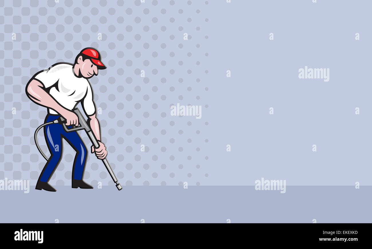 Power Washing Pressure Water Blaster Worker Stock Photo - Alamy
