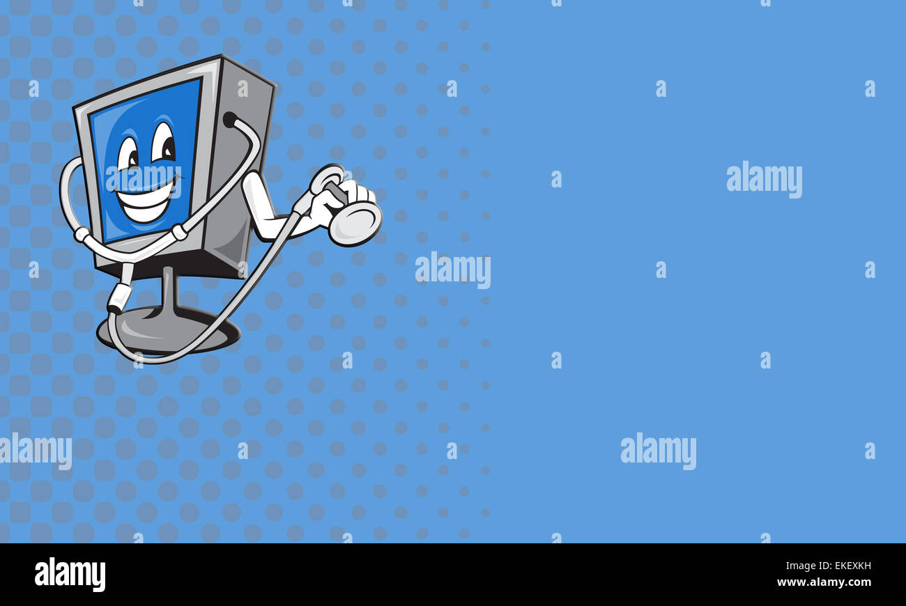 Computer TV Monitor With Doctor Stethoscope Stock Photo - Alamy