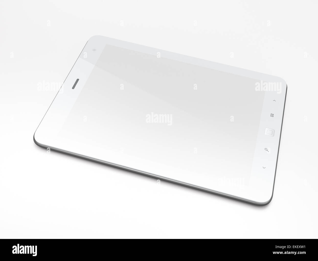 Beautiful black tablet pc on white background Stock Photo - Alamy