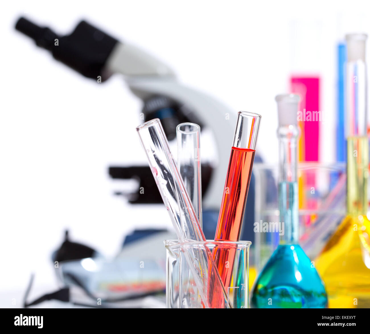 Chemical scientific laboratory stuff test tube flask Stock Photo - Alamy