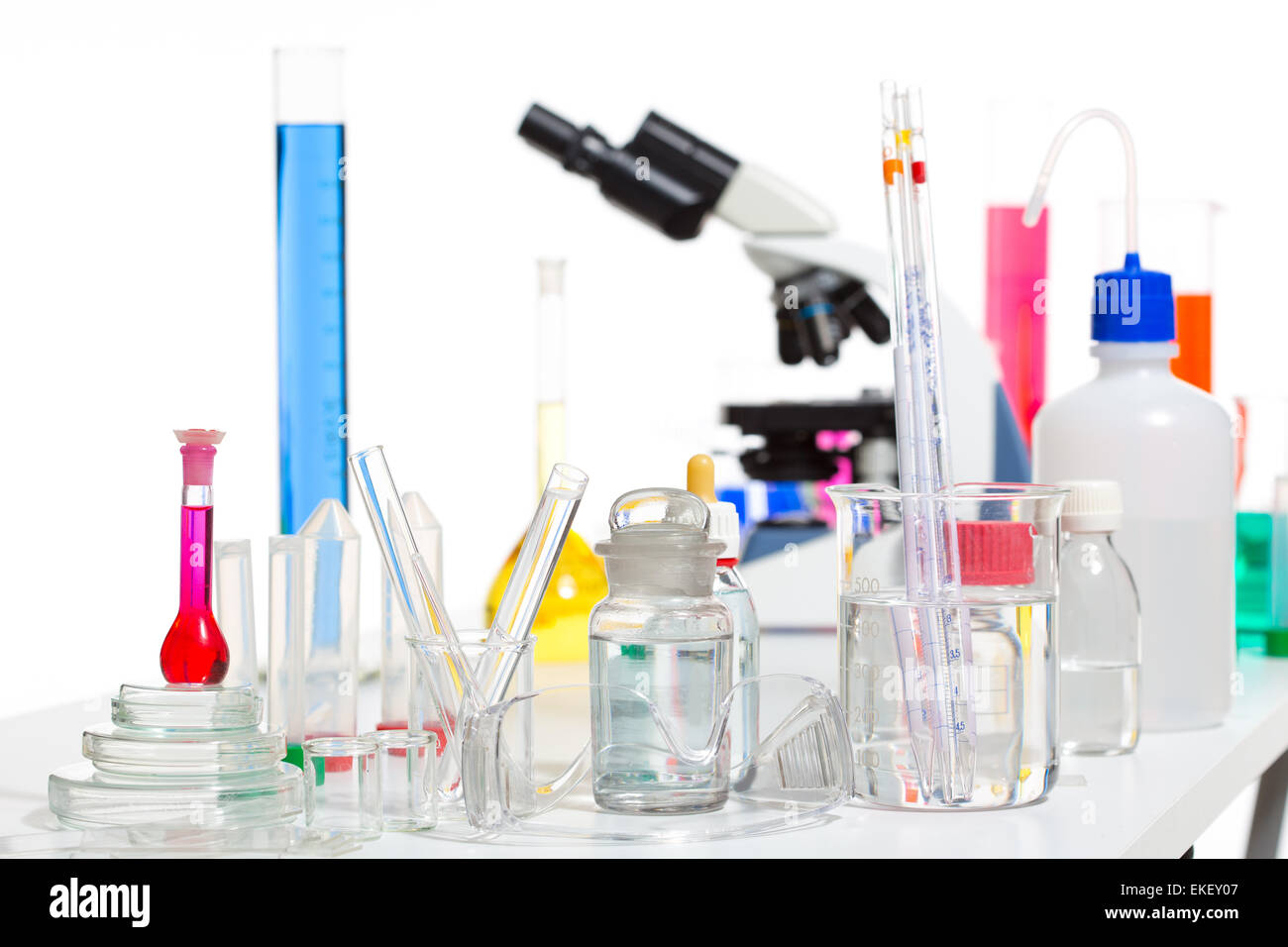 Chemical scientific laboratory stuff test tube flask Stock Photo - Alamy
