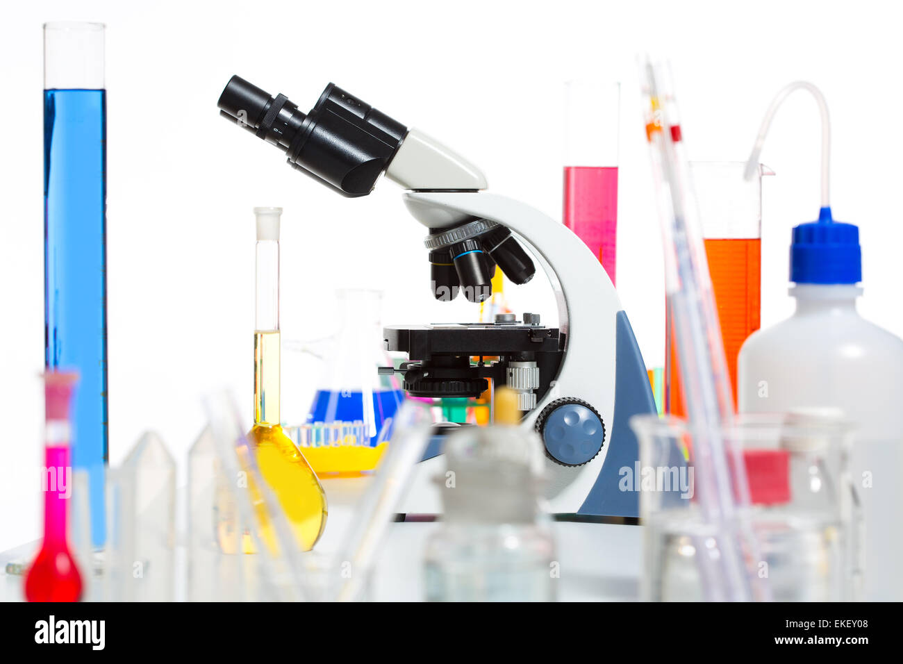 Chemical scientific laboratory stuff test tube flask Stock Photo - Alamy