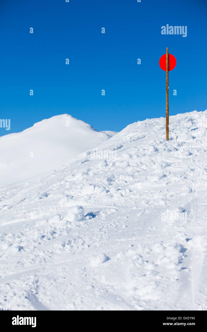 Snow background with ski and snowboard tracks Stock Photo - Alamy