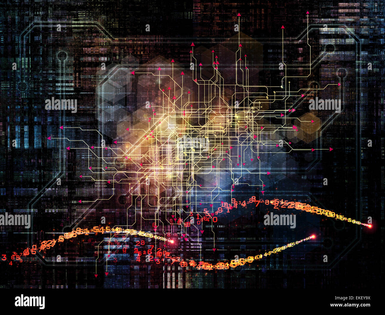 Waves of Network Stock Photo - Alamy