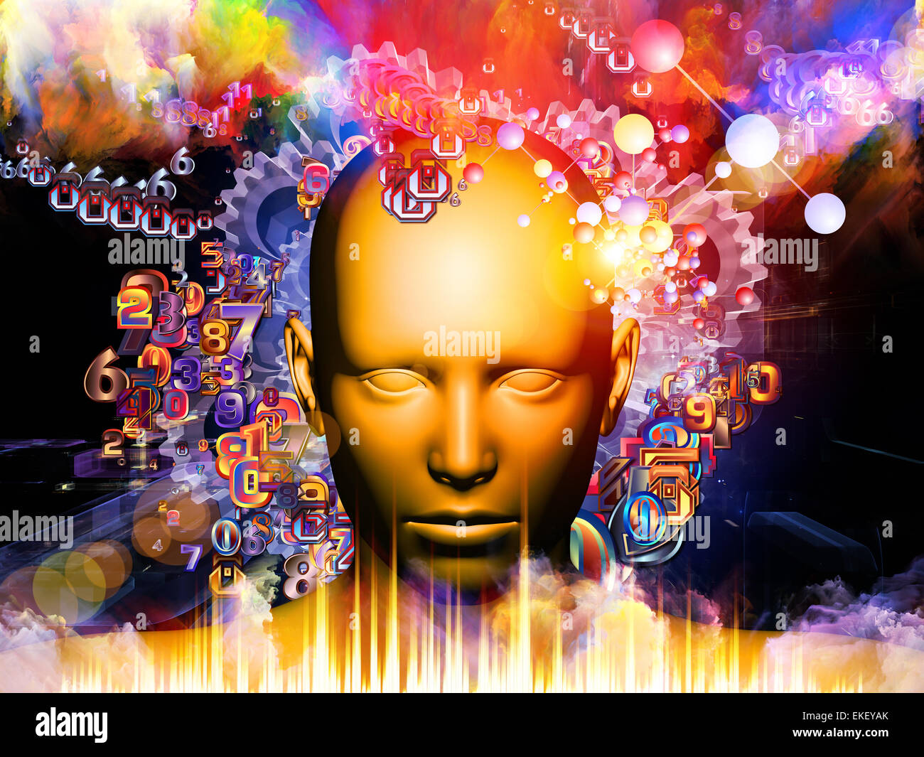 Colorful Digital Science Stock Photo - Alamy