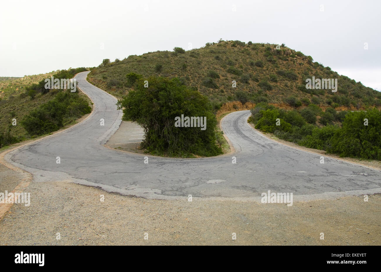 Bend in road Stock Photo - Alamy